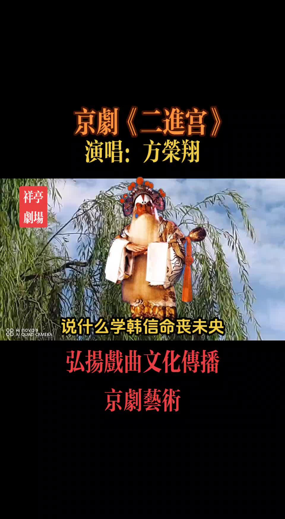 经典京剧:《二进宫》京剧大师方荣翔#弘扬国粹传承经典#祥亭制作#上...