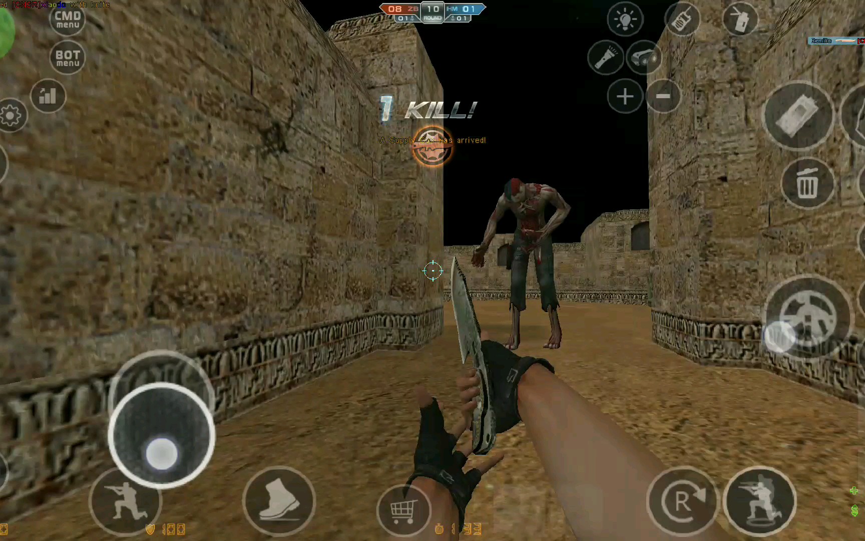 [CS1.6 Mobile CSOL MOD]某up竟然在手机版cs里学基轮同学玩银刃?