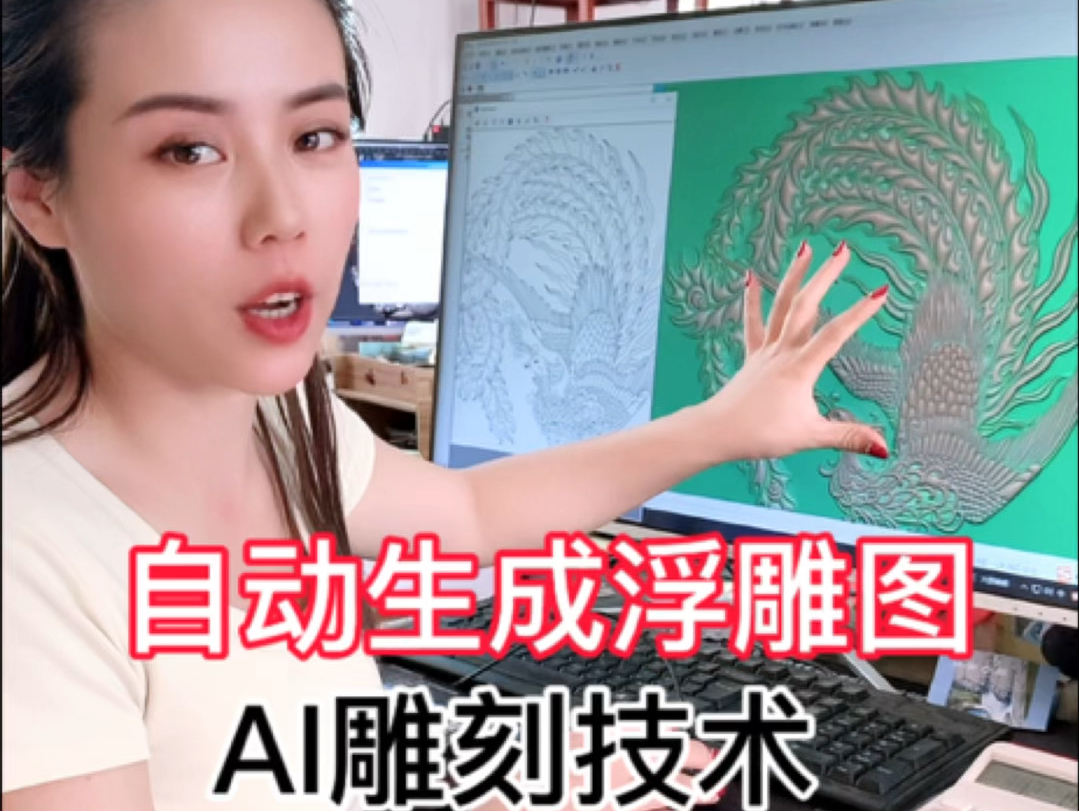 Ai雕刻技术自动生成浮雕图