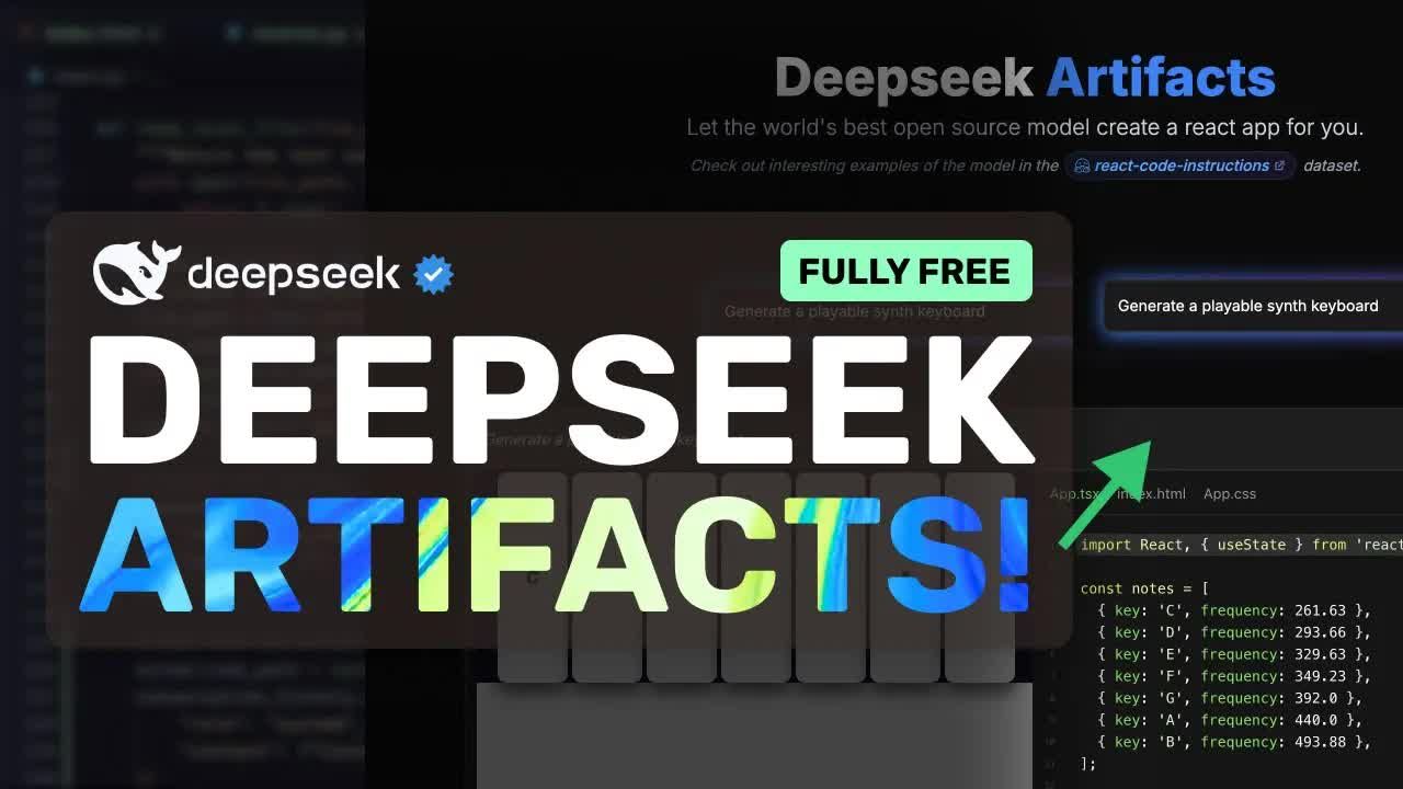 DeepSeek Artifacts:这款完全免费的AI编码器能在几秒钟内生成应用程序!