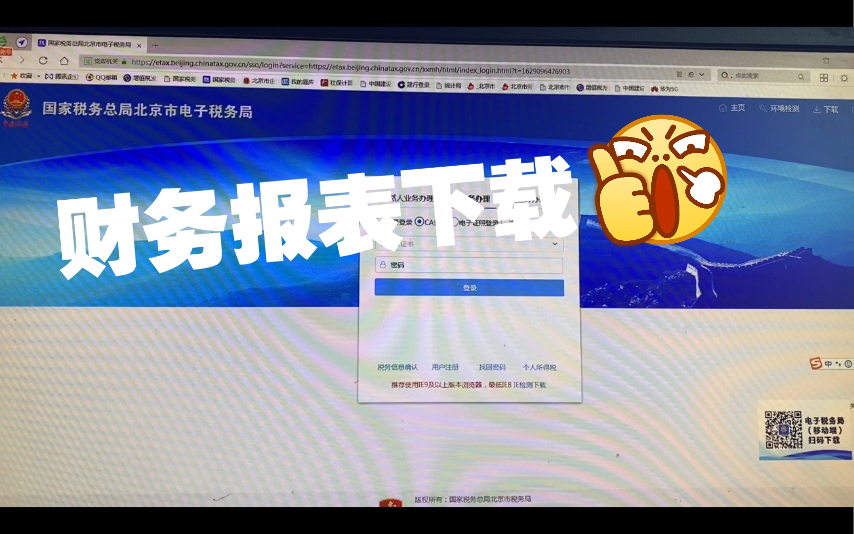 财务报表税务局网站下载打印步骤~会计