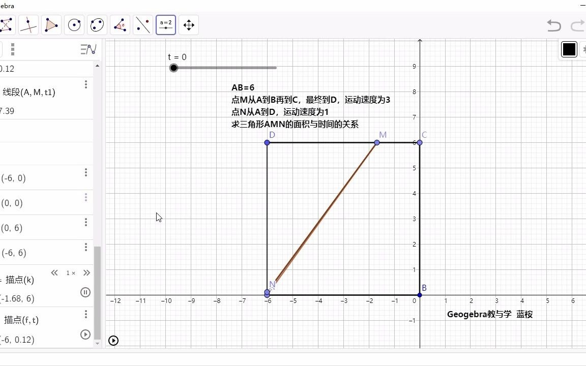 Geogebra使用指南——滑动条工具