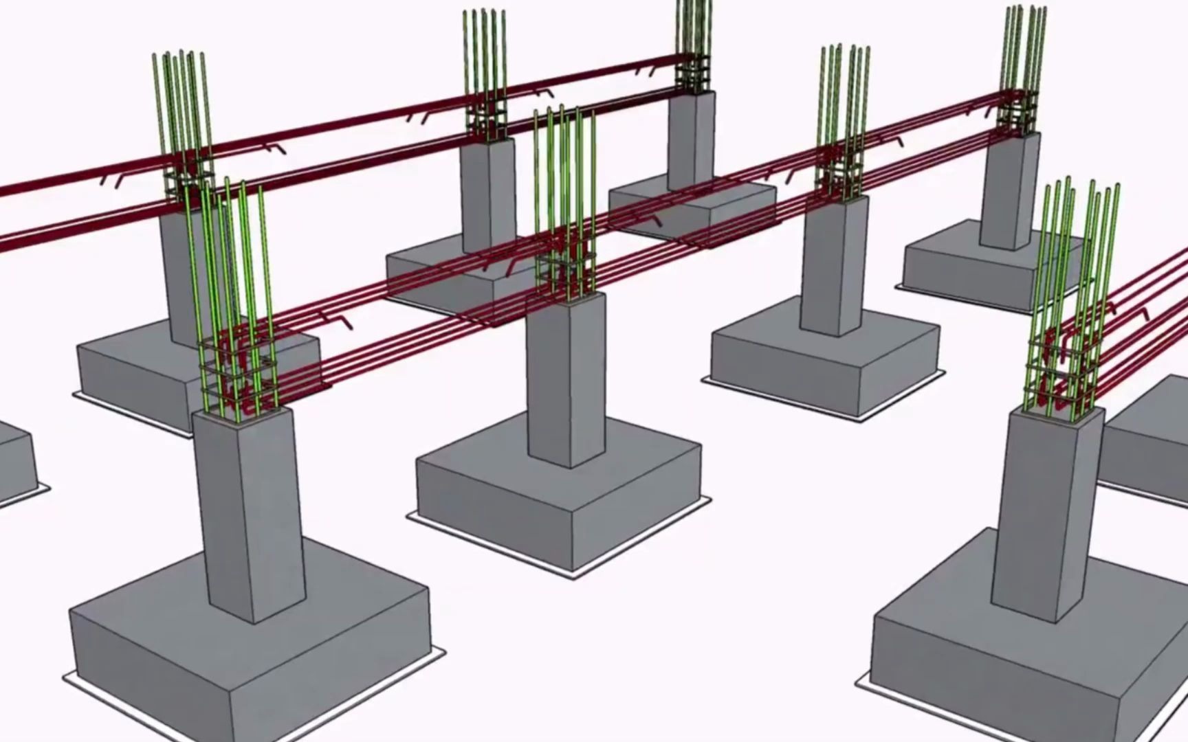 混凝土建筑施工流程演示
