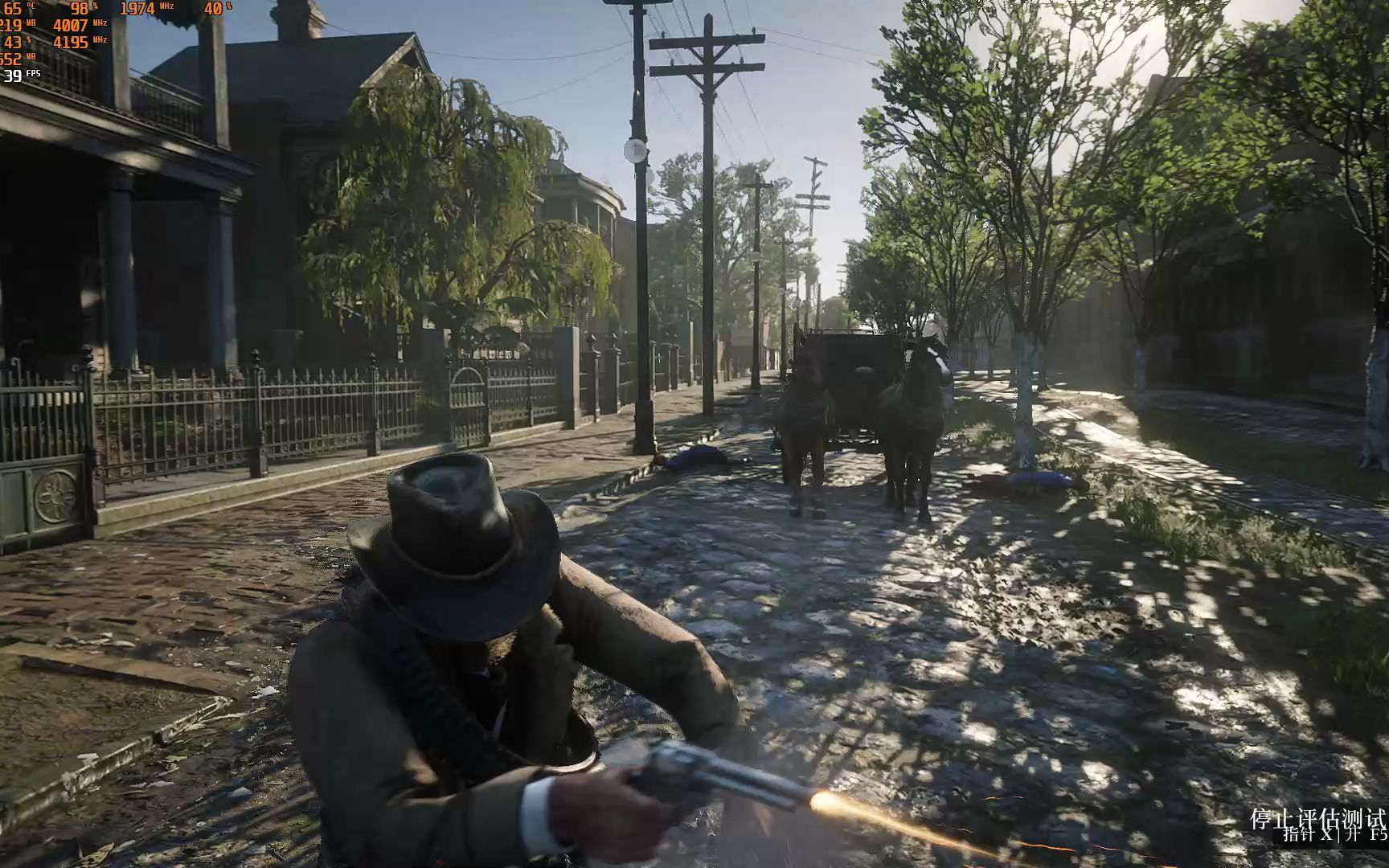 【荒野大镖客2】1060超强画面设置和帧数游玩演示