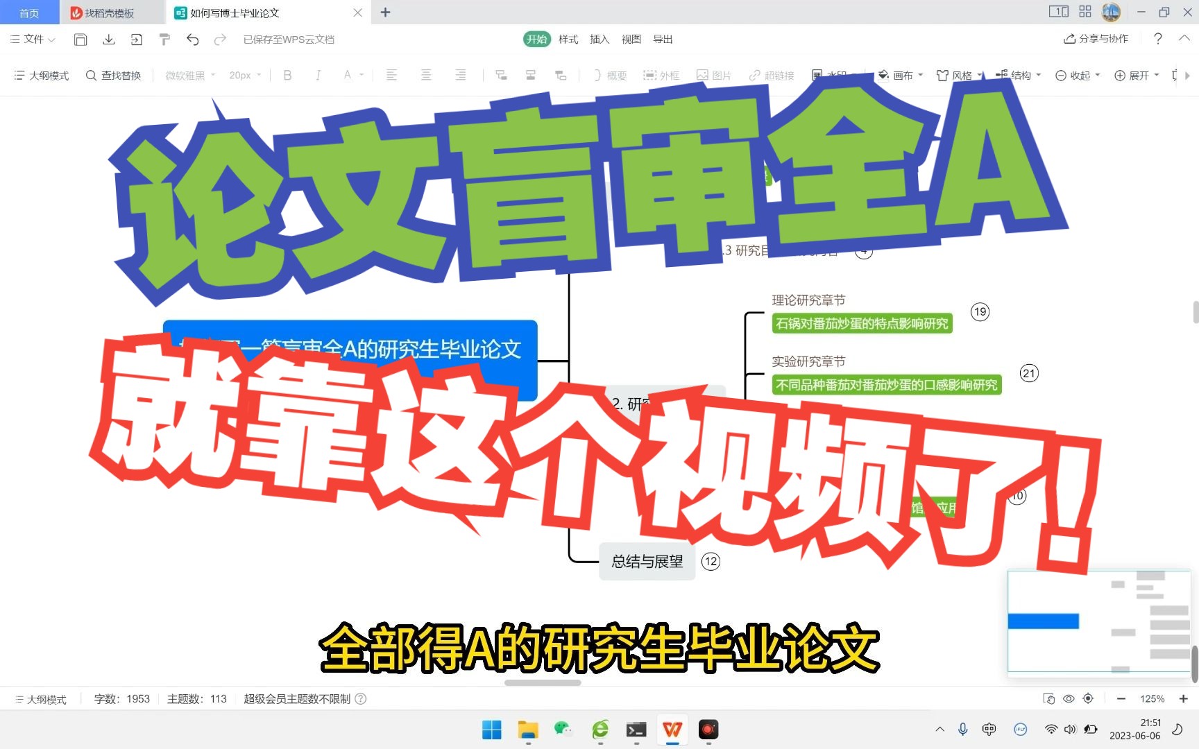 【拯救科研狗】如何把番茄炒蛋写成博士论文,还能得3个A?