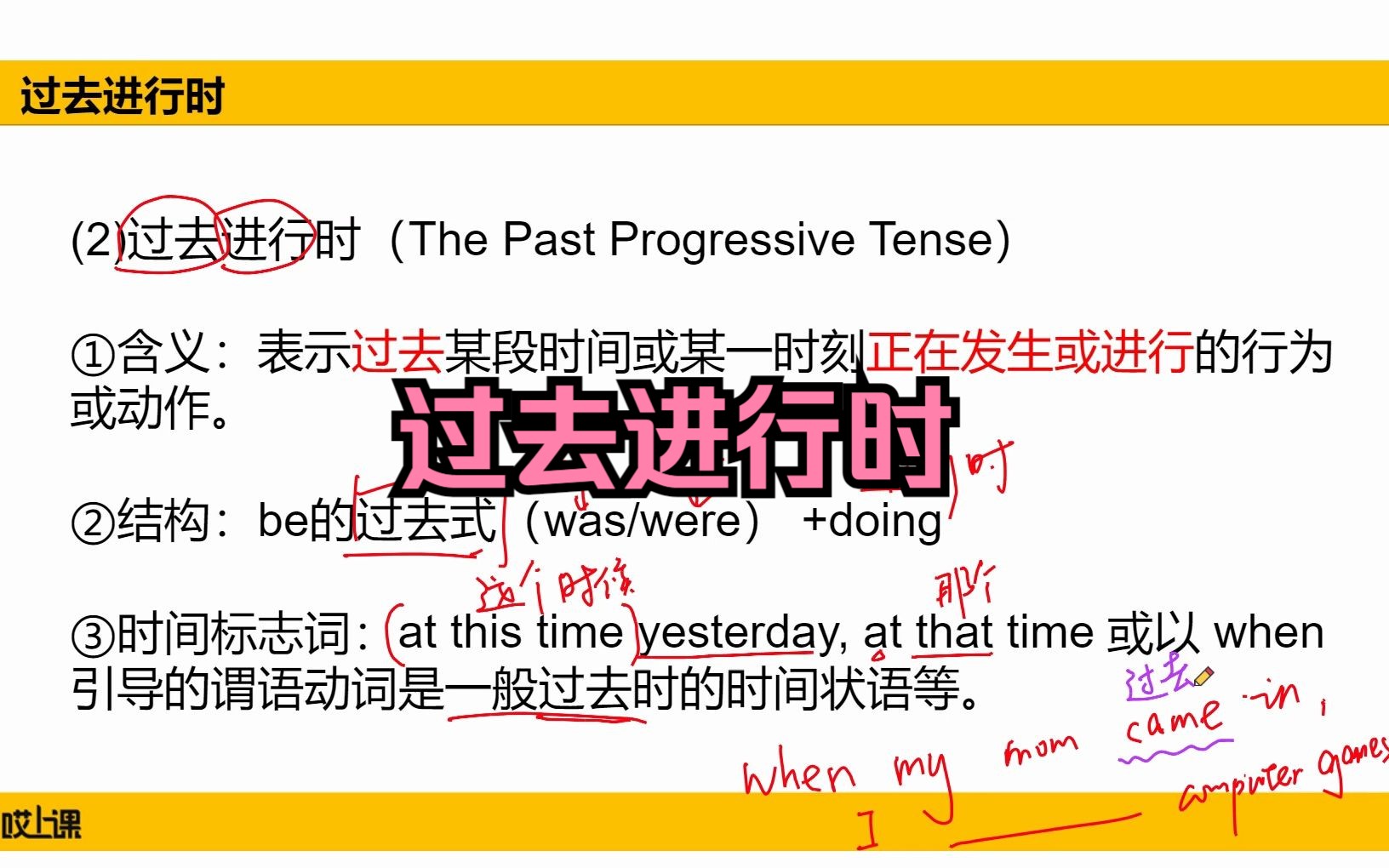专升本知识点【英语】过去进行时