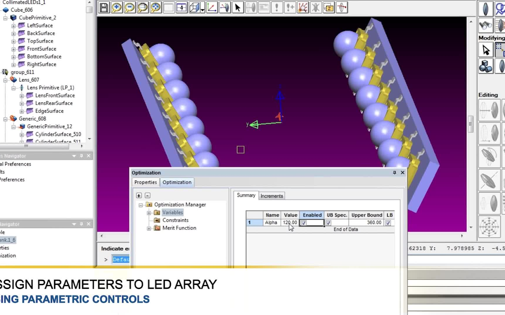 Street Lighting Design Optimization in LightTools