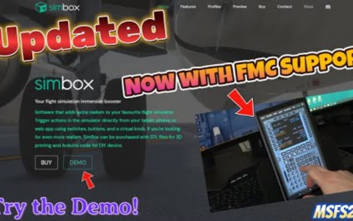 MSFS2020 Simbox FMC支持添加了更多控制程序例如灯光、自动驾驶...