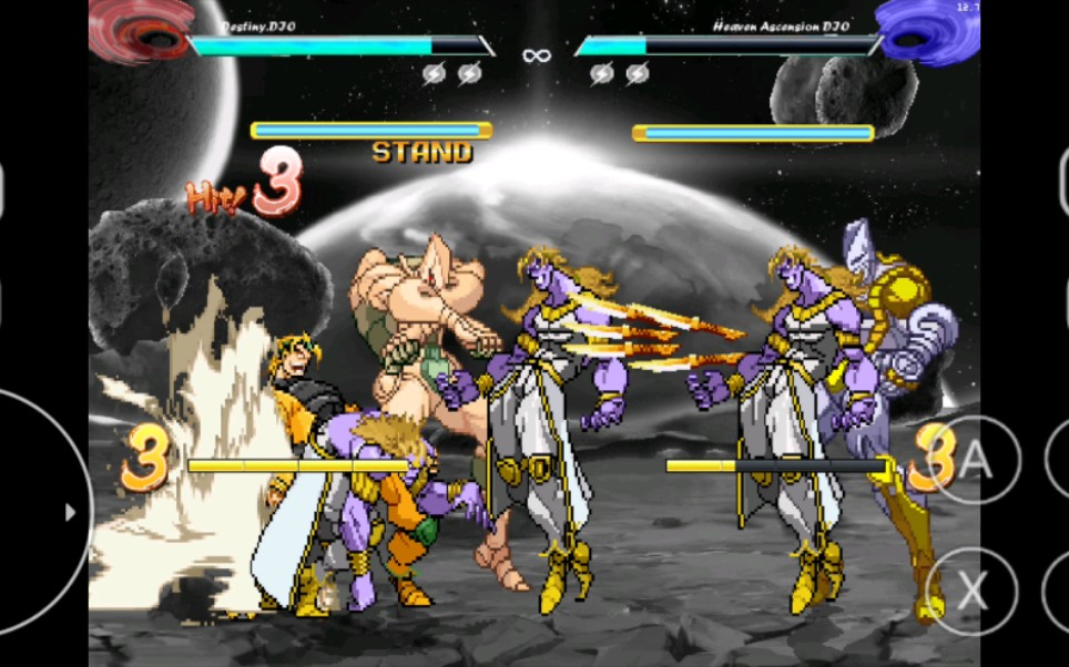 手机游戏《jojo mugen》下载,命运DIO VS 天堂DIO ,exagear模拟器,...