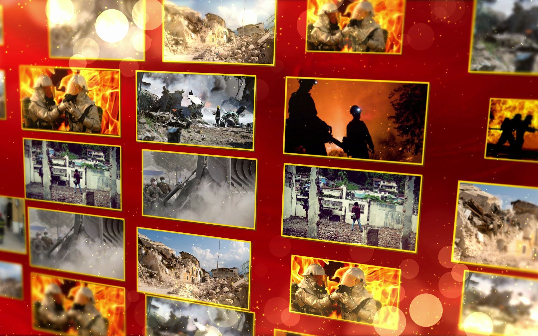 防震减灾照片视频素材