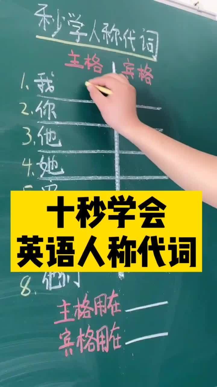 秒学英语人称代词