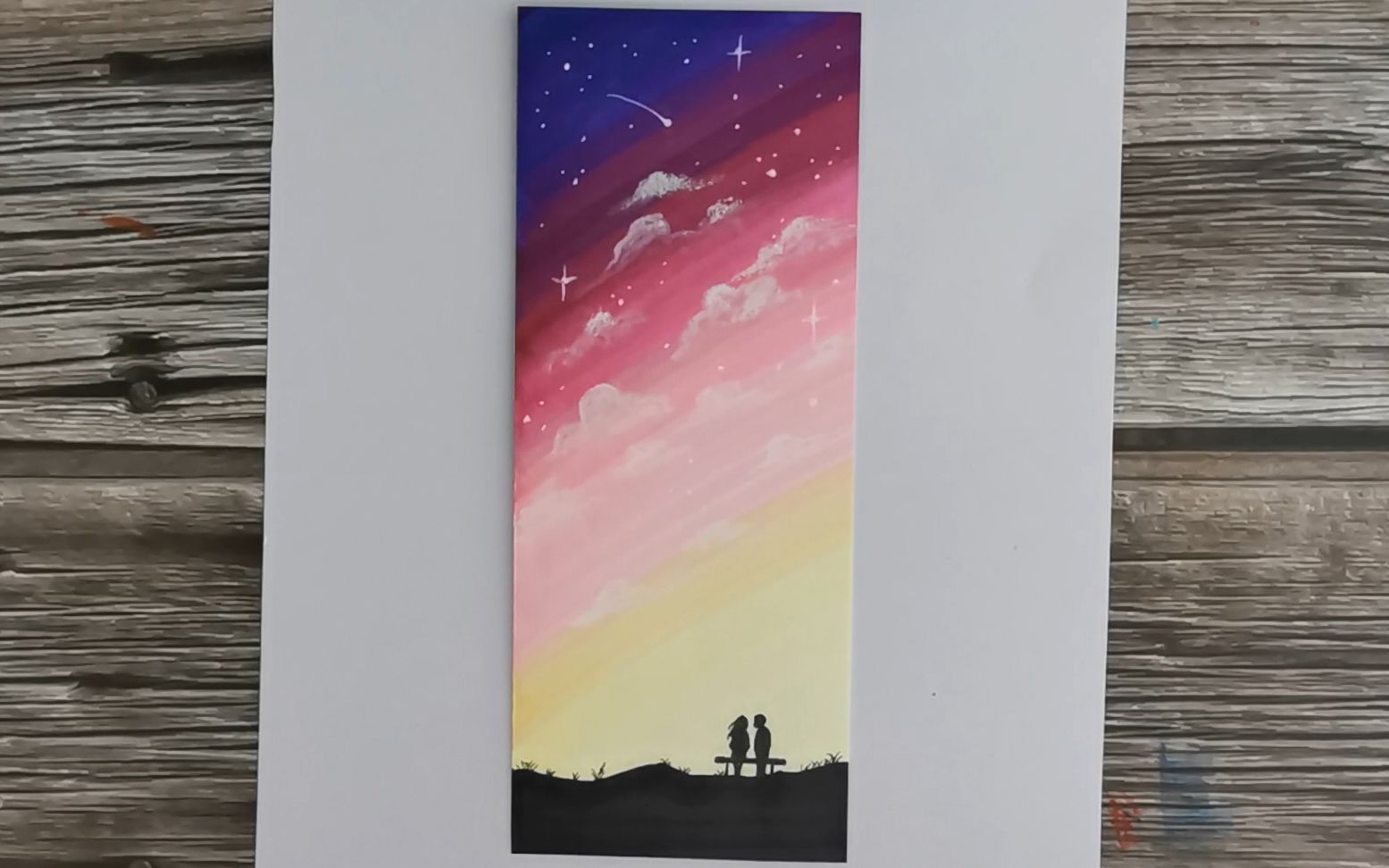 情侣星空狗粮图来了,教你马克笔轻松画人物,2分钟画出最美作品