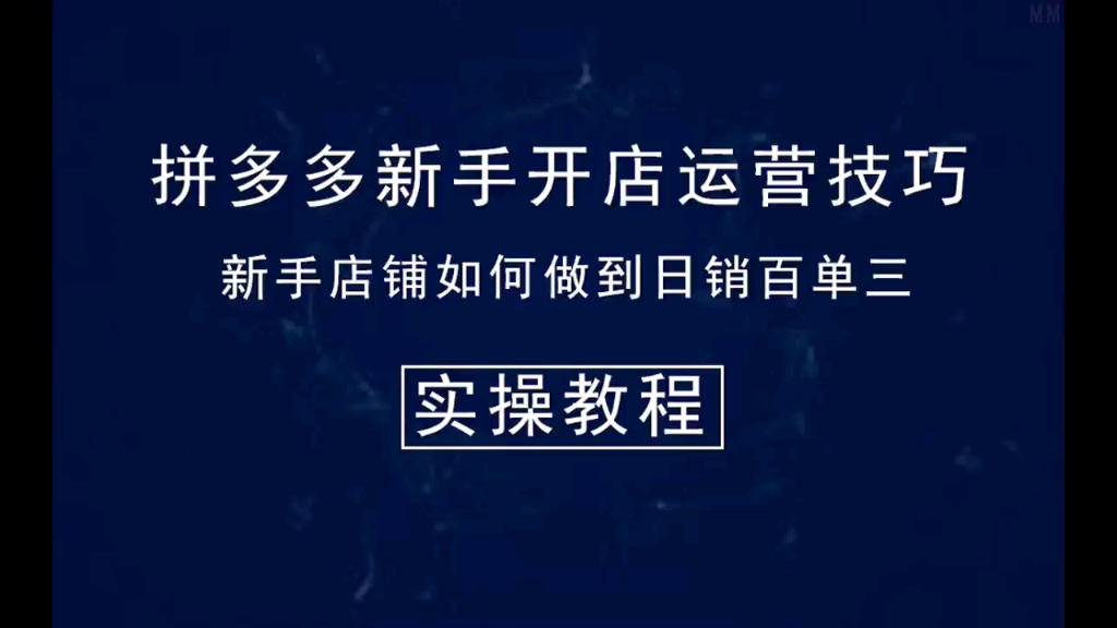 拼多多新手开店运营技巧分享,新手店铺如何做到日销百单,实操教学 三