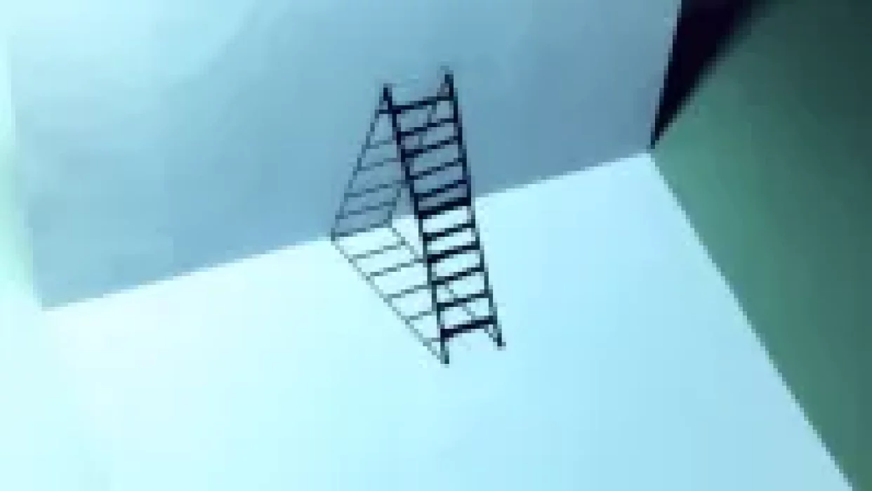 教你画3D十足的梯子, 看来看看是怎么画的!