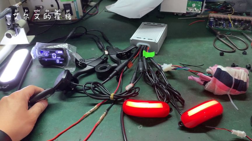 锂电车控制器整套电控系统测试,客户用在功率500瓦滑板车上