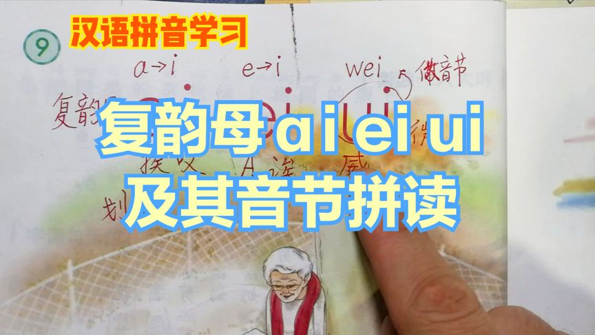 汉语拼音学习,复韵母ɑi ei ui 及其音节拼读