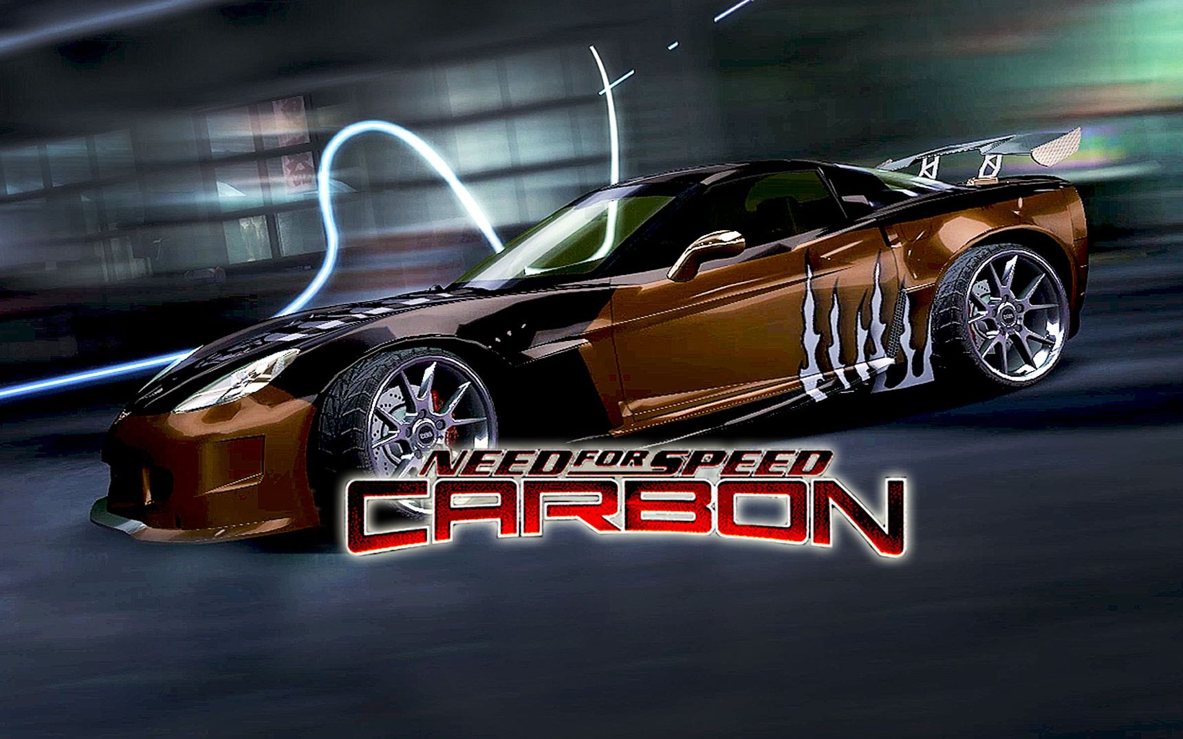 极品飞车10 满足朋友要求用其存档内的Z06和三傻跑跑山道