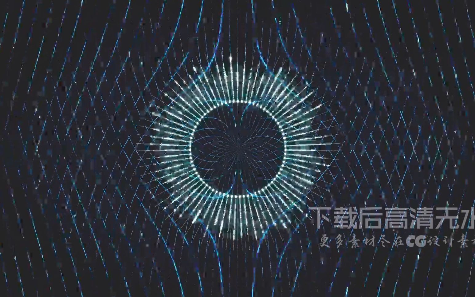 ...蓝色科技线条光点粒子图案变幻舞台背景LED动态视频促 剪辑合成 ...