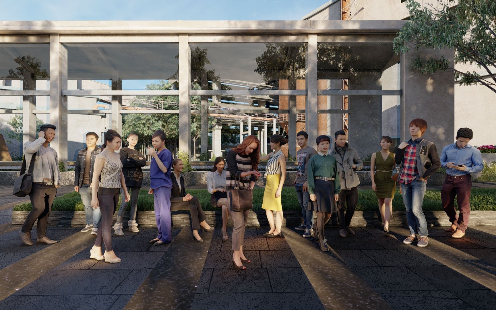 【自学GO】15款Lumion9 10 11 通用内置人物素材库 大家需要的亚洲...