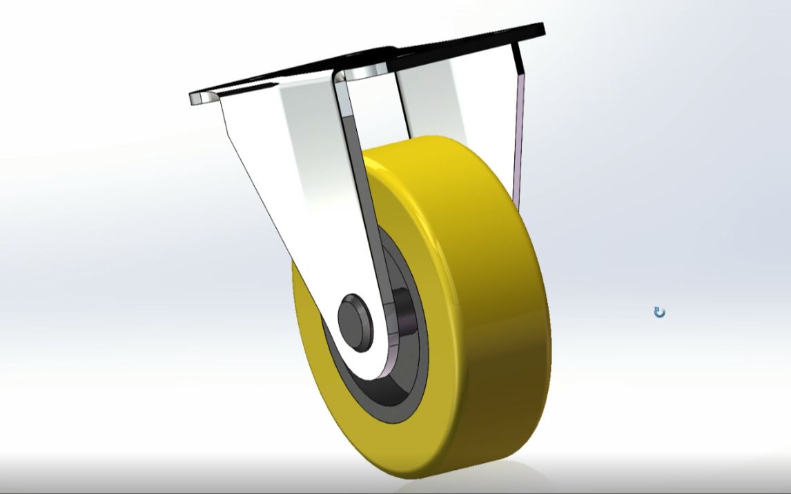 SolidWorks中如何绘制脚轮模型,技巧满满,零基础也能学会!