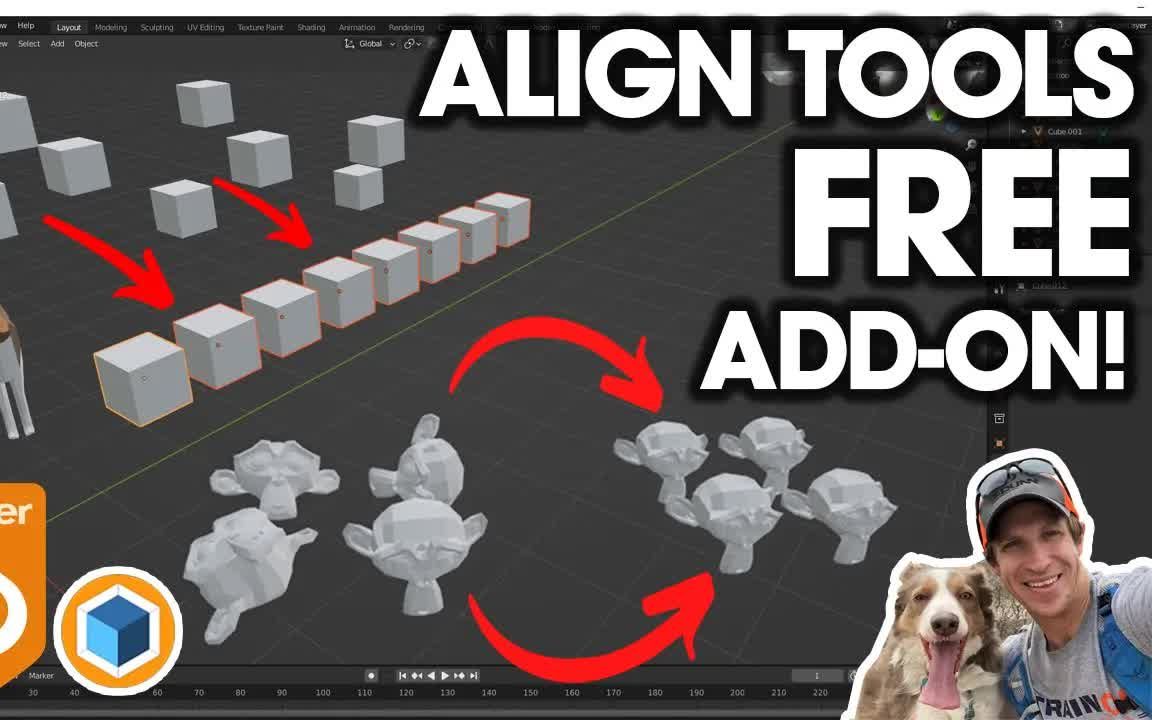blender 一个内置的默认对齐修改器,你知道吗?