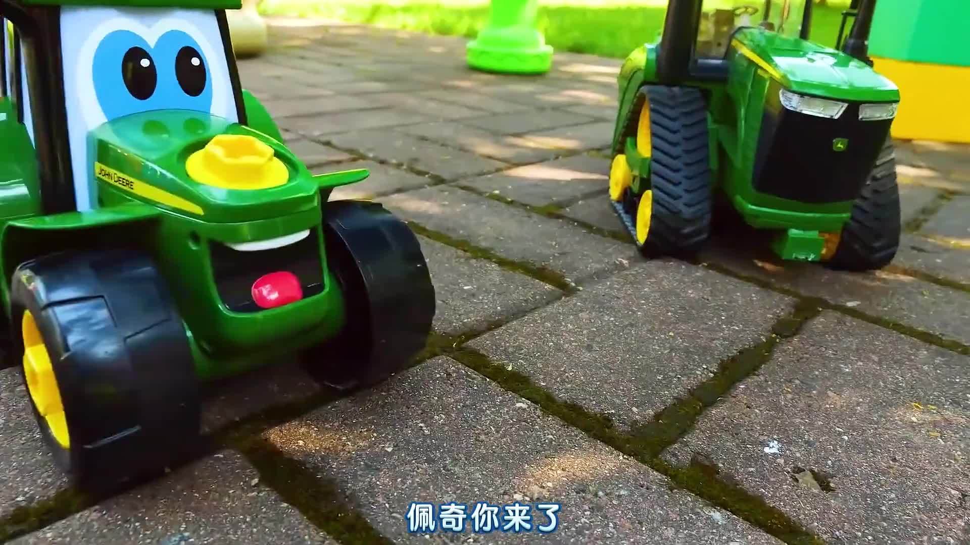 小猪佩奇和小宝宝去农场玩耍的一天动画片