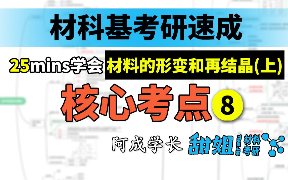 【跟着导图学材科基】第8讲 25mins 学会《材料的形变和再结晶(上)》...