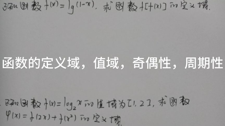 高考:函数的定义域,值域,奇偶性,周期性。