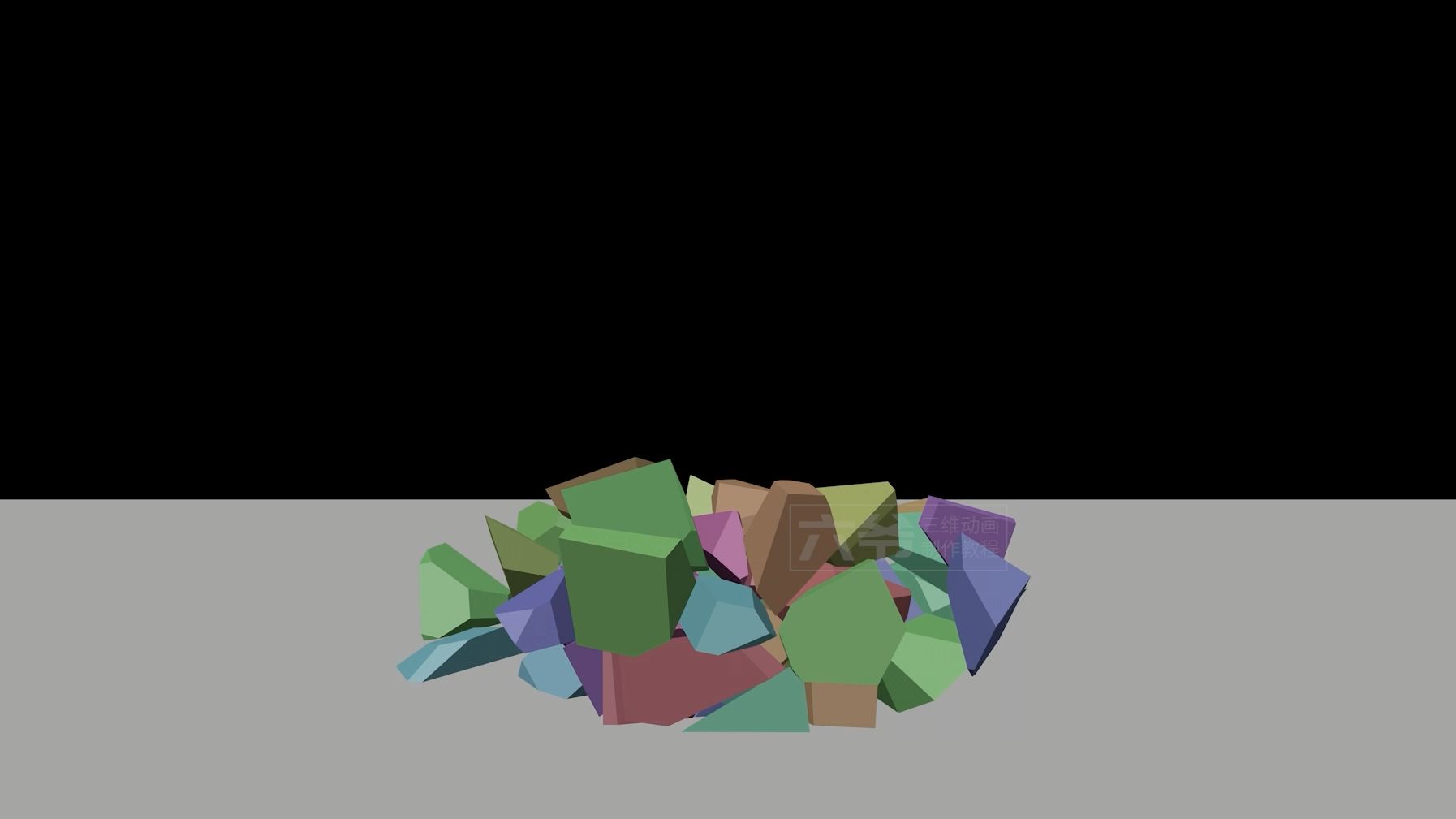 立方体破碎效果C4D教程