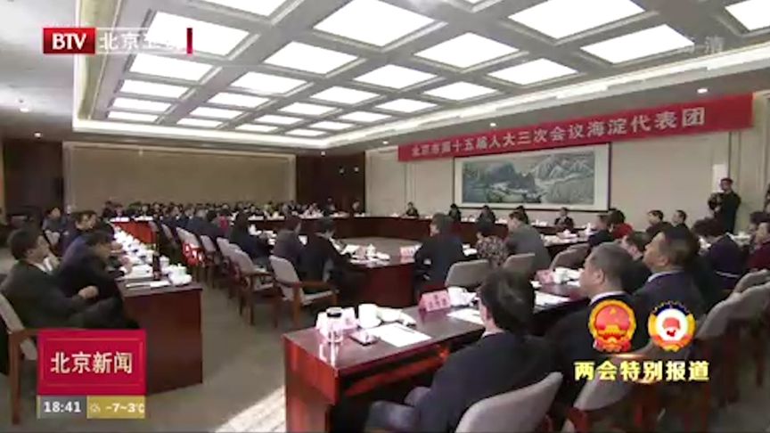 市领导参加市十五届人大三次会议海淀团审议 代表们踊跃发言