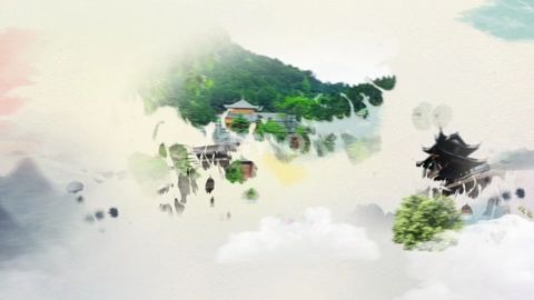 水墨古风唯美风景图文,凌晨两点视频素材网,视频素材,实拍素材