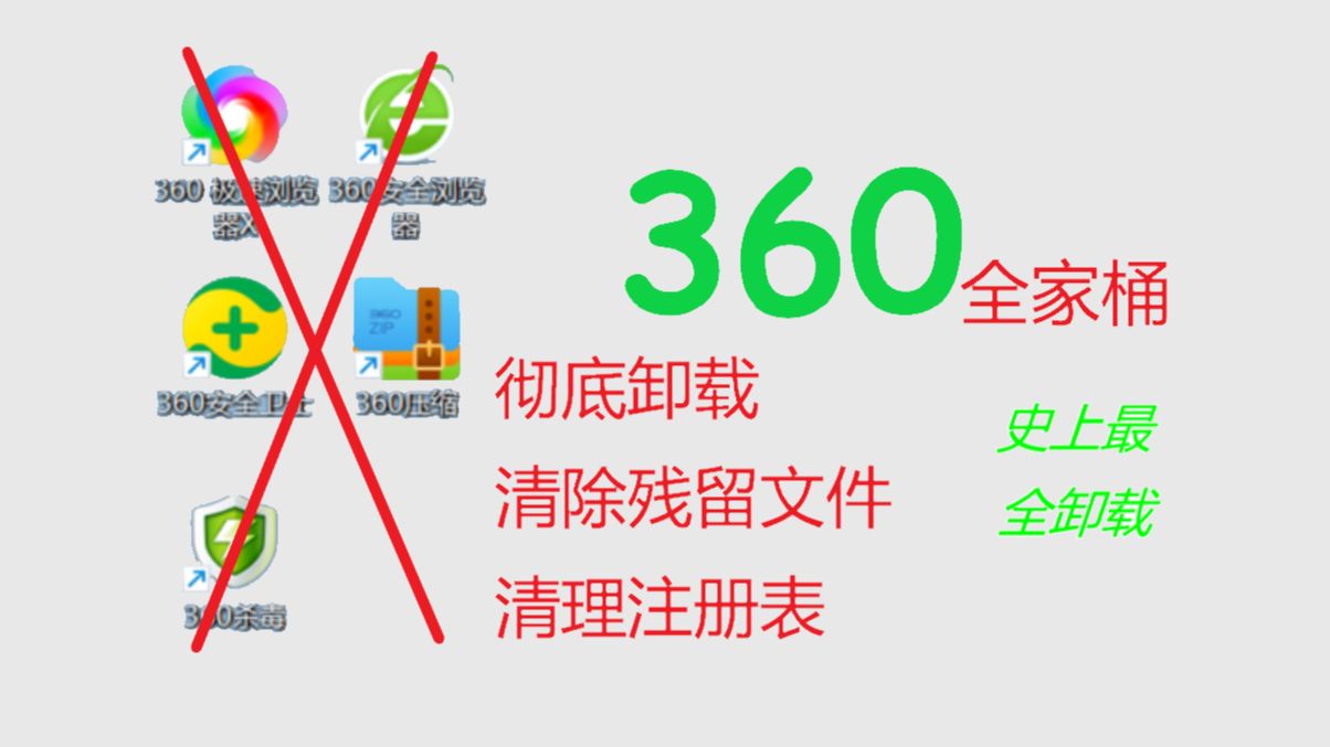史上最细。彻底卸载360全家桶!