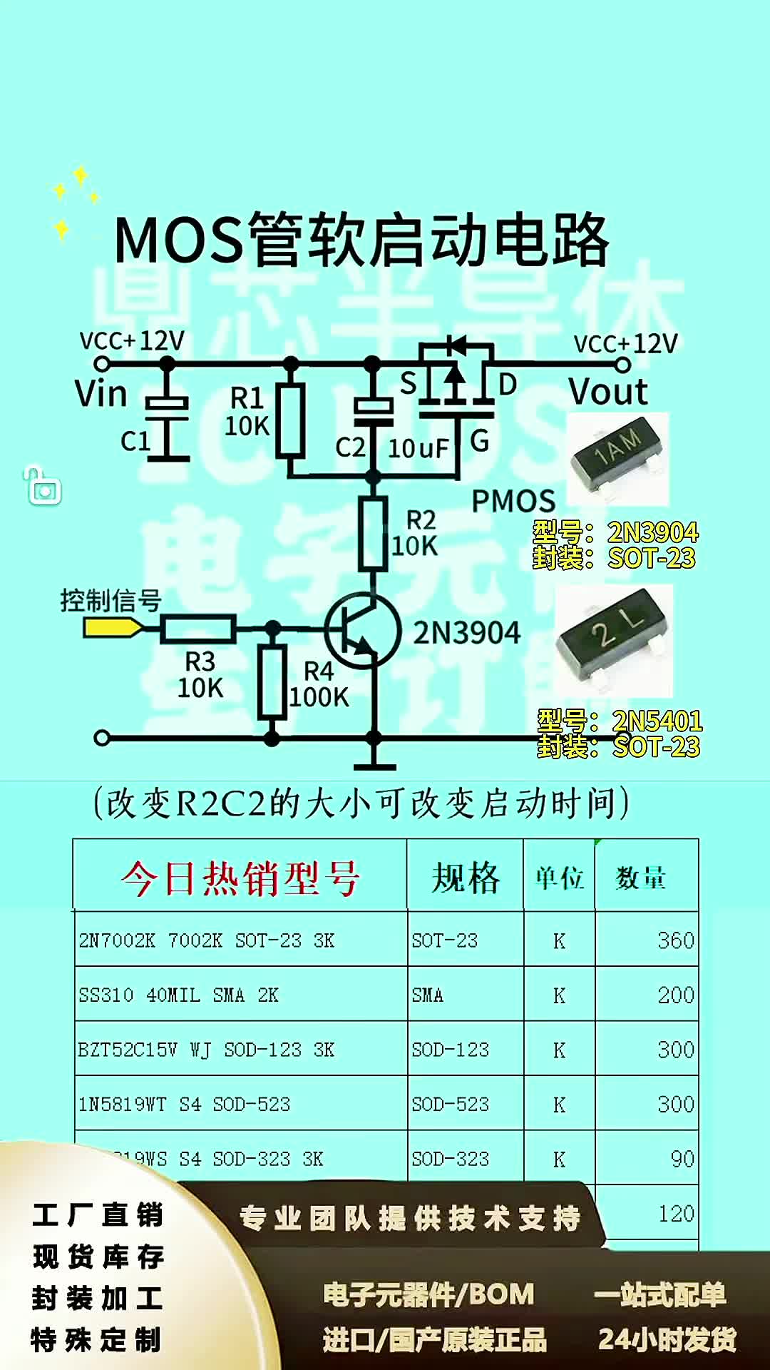...导体推荐你看ߑ�:MOS管软启动电路。需要更多电子元件参数规格书...