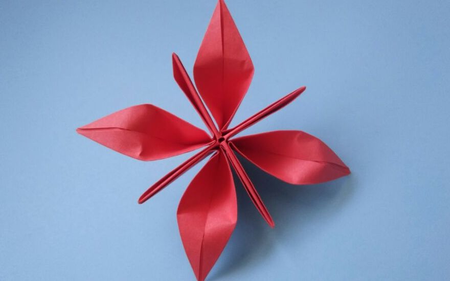 亲子DIY漂亮的小红花,制作起来非常简单,儿童益智手工折纸教程