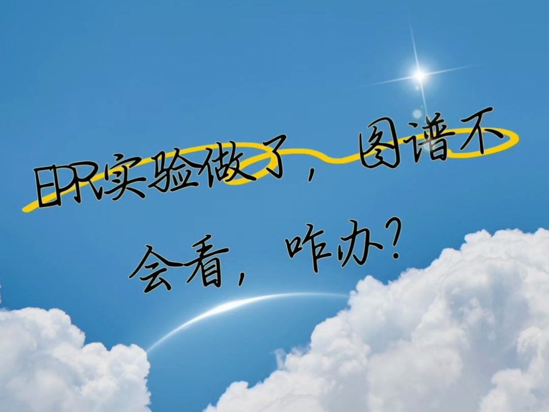 阿导,EPR实验做了,图谱不会看,咋办?当心你的毕业论文呀,呵呵呵