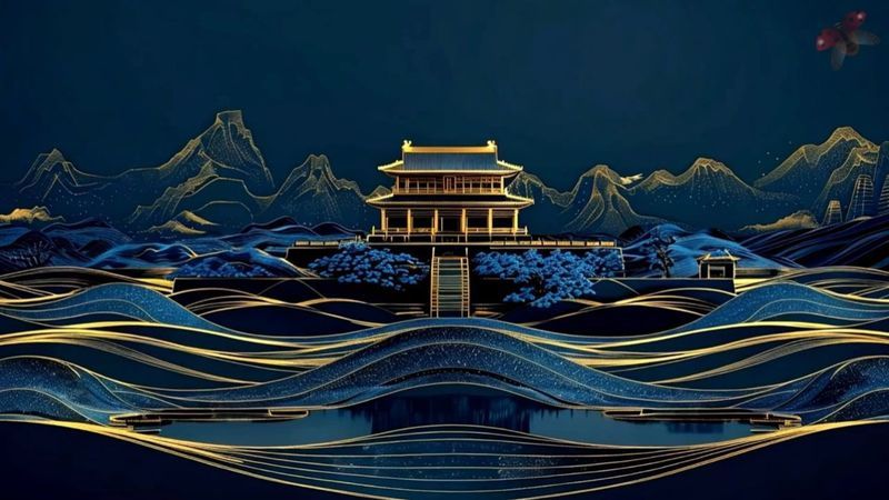 美人关古典舞蹈汉唐大唐盛世中国风舞台演出表演节目大屏幕高清LED...