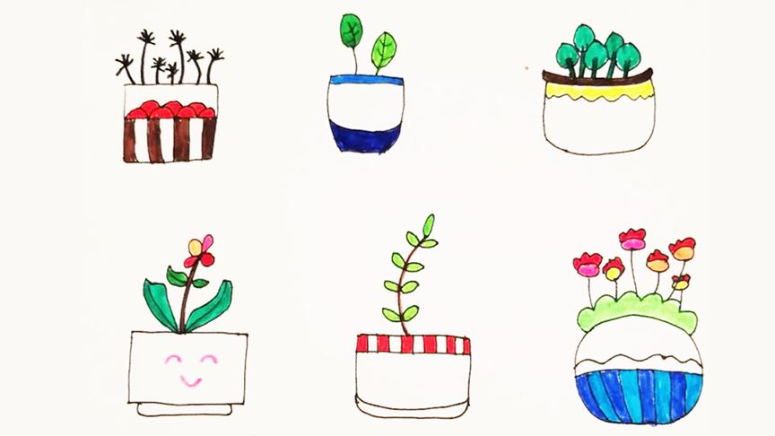 简笔画:小植物 宝妈简易版