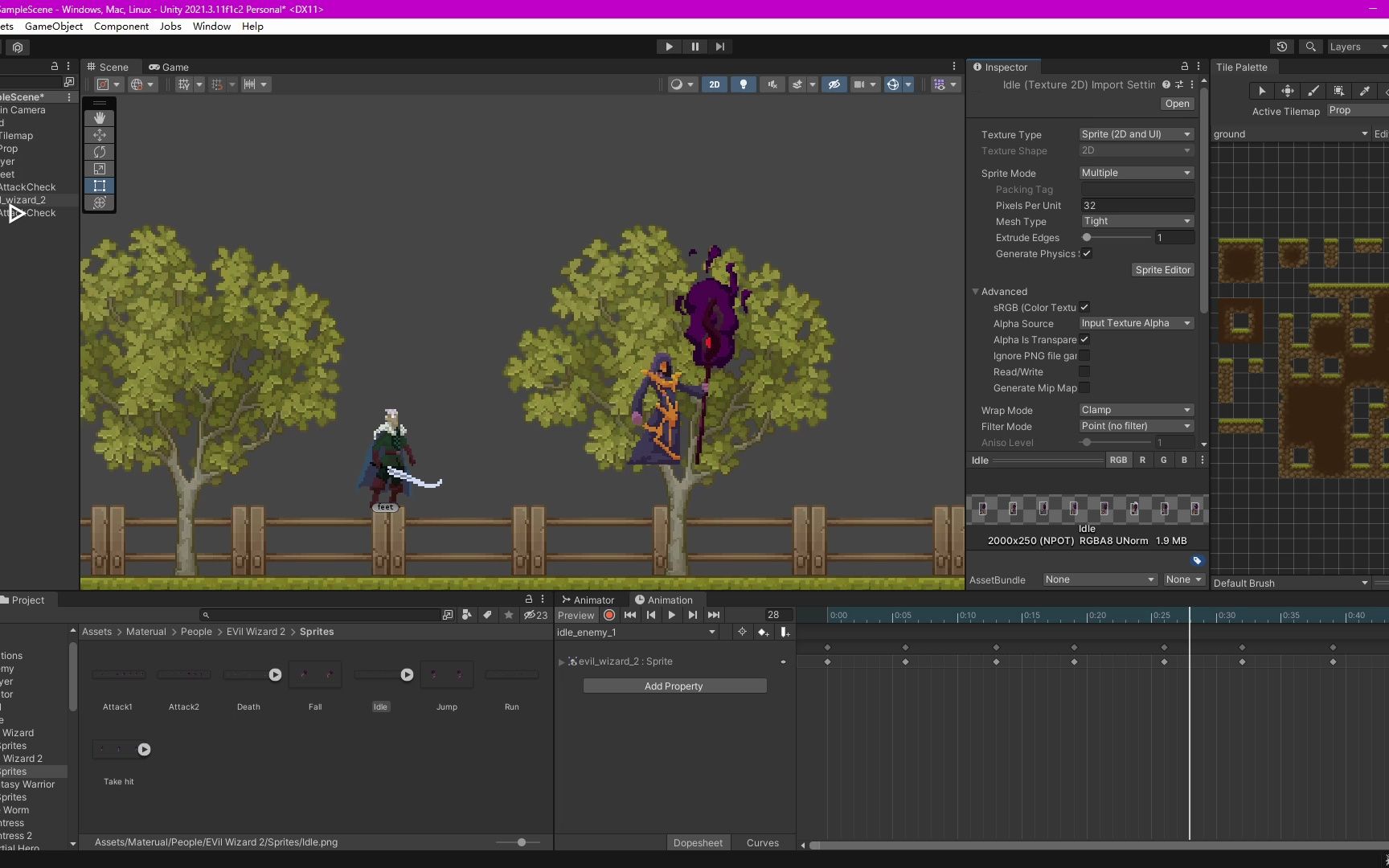 【Unity2D教程】九、角色和怪物的攻击交互(中)【动画的制作和一些...