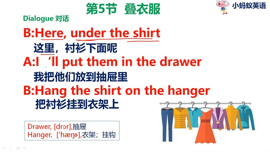 零基础生活口语,如何用英语表达“把衬衫挂在衣架上”?简单实用