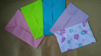 简单的折纸信封,写一封信给远方的他
