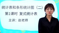 苏教版小学数学5年级上册 第19集 统计表和条形统计图(二):复式统计表
