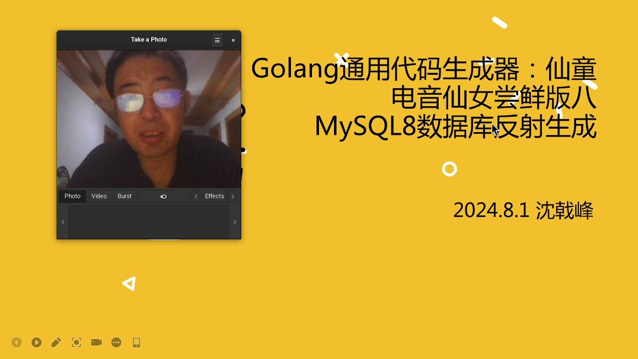 Golang通用代码生成器:仙童,电音仙女尝鲜版八,MySQL8数据库反射生成