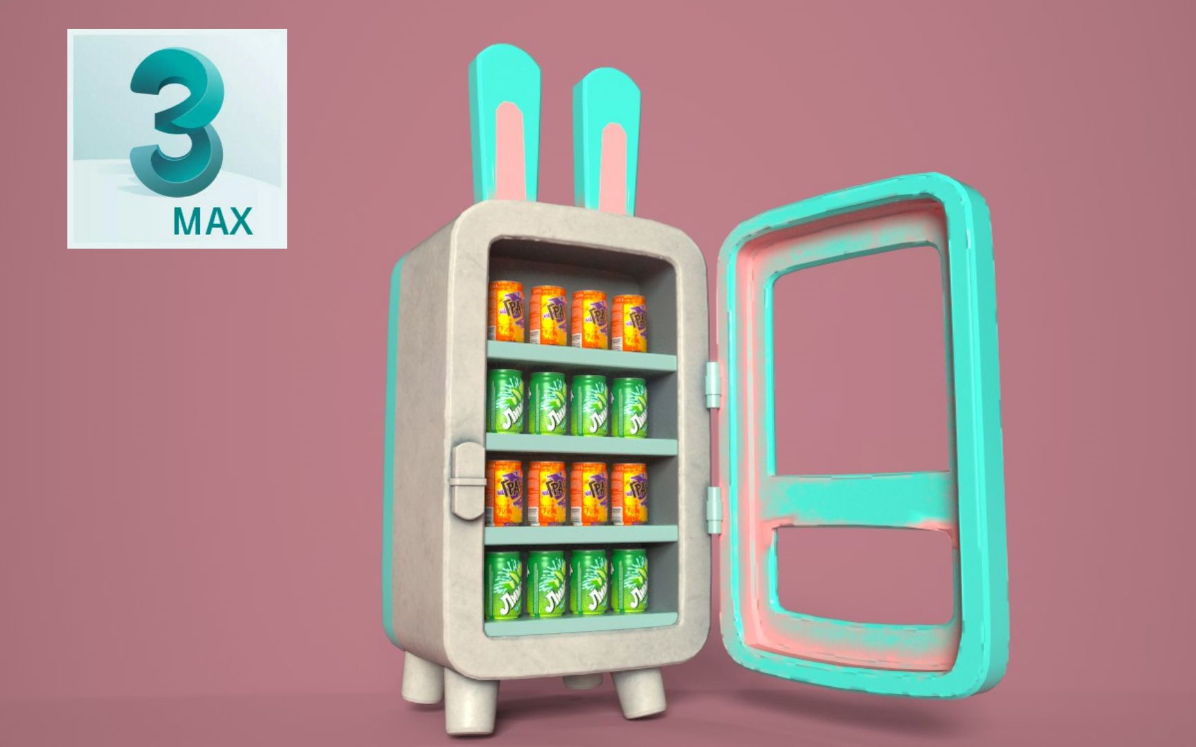 【3dmax建模】二次元仿真“冰箱”游戏模型,赶快行动起来吧!