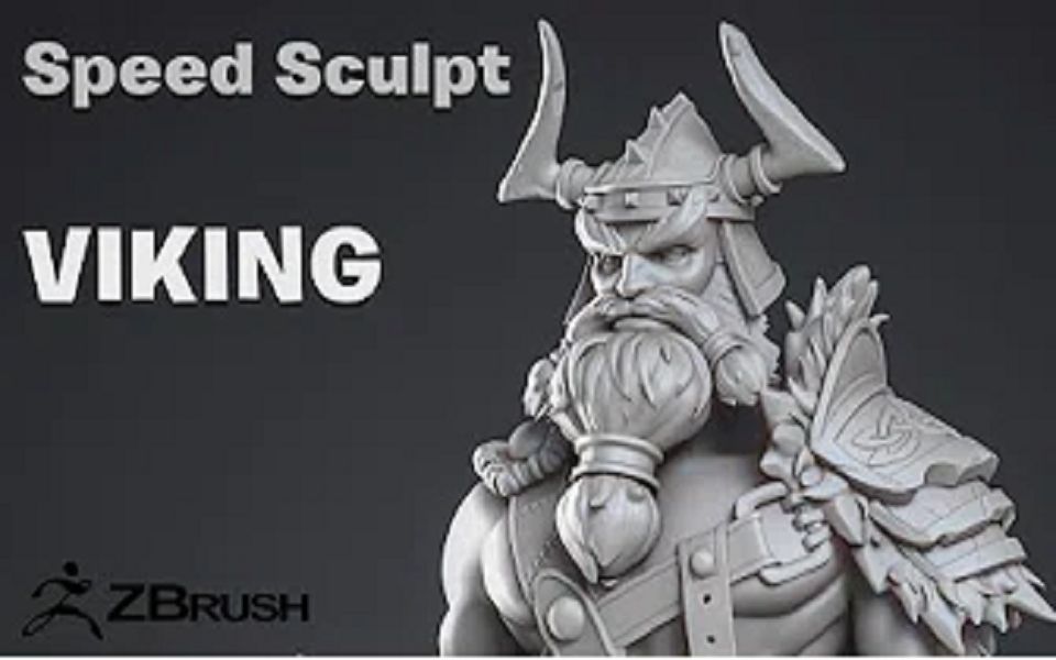 【zbrush建模】油管大佬神操作建模维京人,太牛了