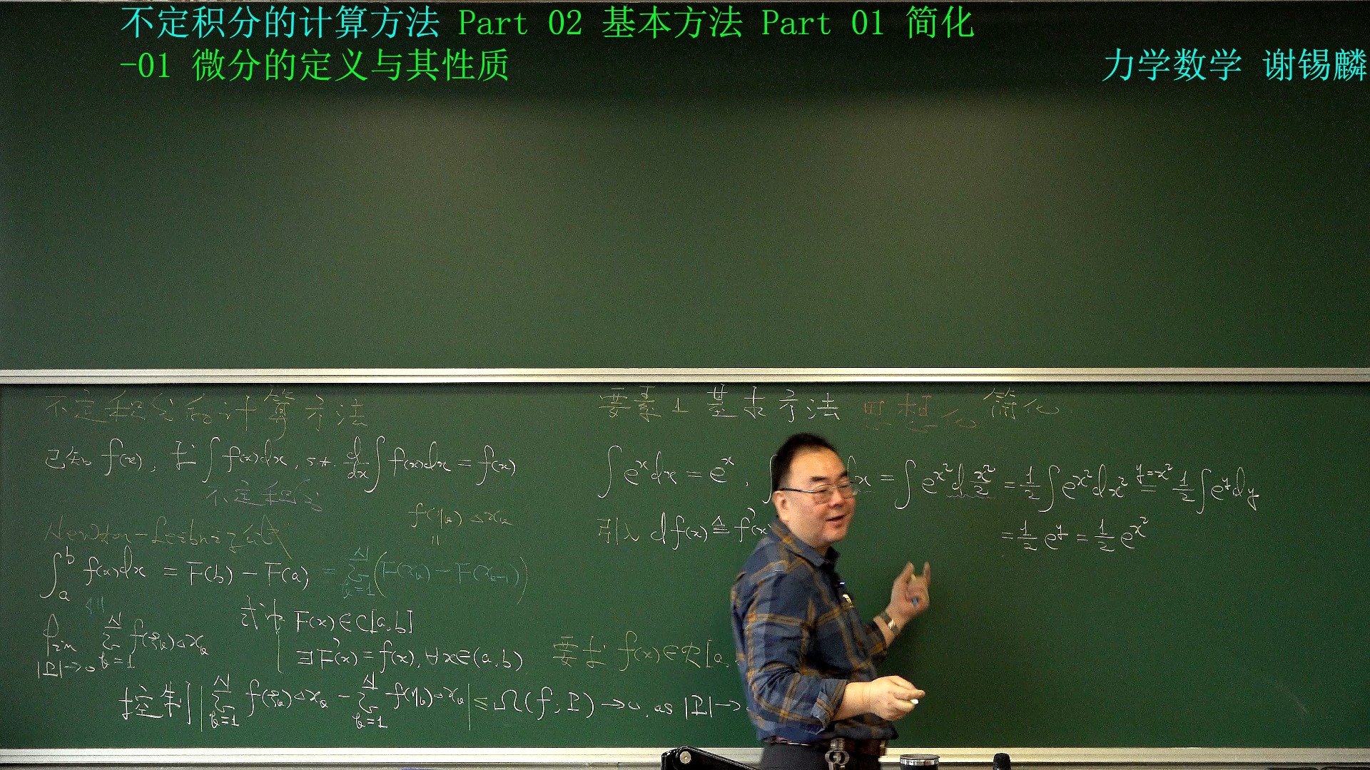 不定积分的计算方法 Part 02 基本方法 Part 01 简化-01 微分的定义与其...