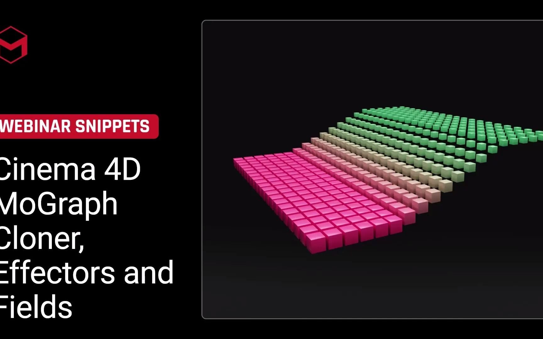 C4D 运动图形克隆效果器域动画技巧教程