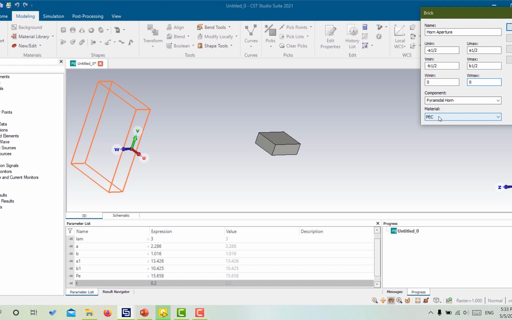 CST Tutorial - Simulation of Pyramidal and Conical Horn Antennas