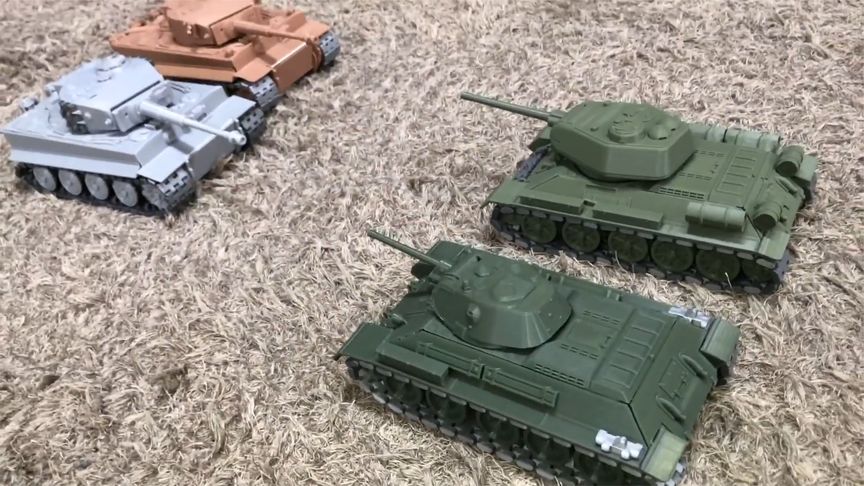 3d打印T-34坦克模型
