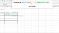 excel项目计划表视频:workday函数公式计算统计工作日期