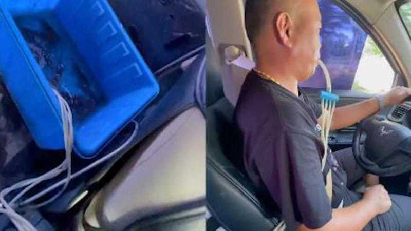 增氧棒半路没电,为保大虾男子一路“人工呼吸”,网友:人缺氧了